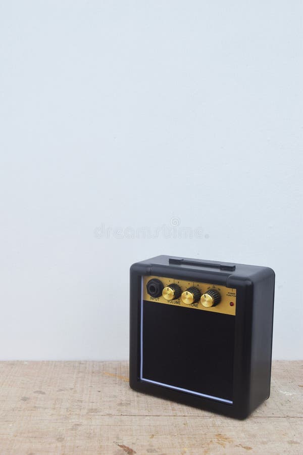 Mini Guitar Amplifier Very Simple To Use Stock Image - Image of audio ...