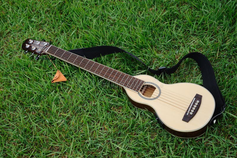 Mini Guitar for Travel stock image. Image of guitar, green - 31661951
