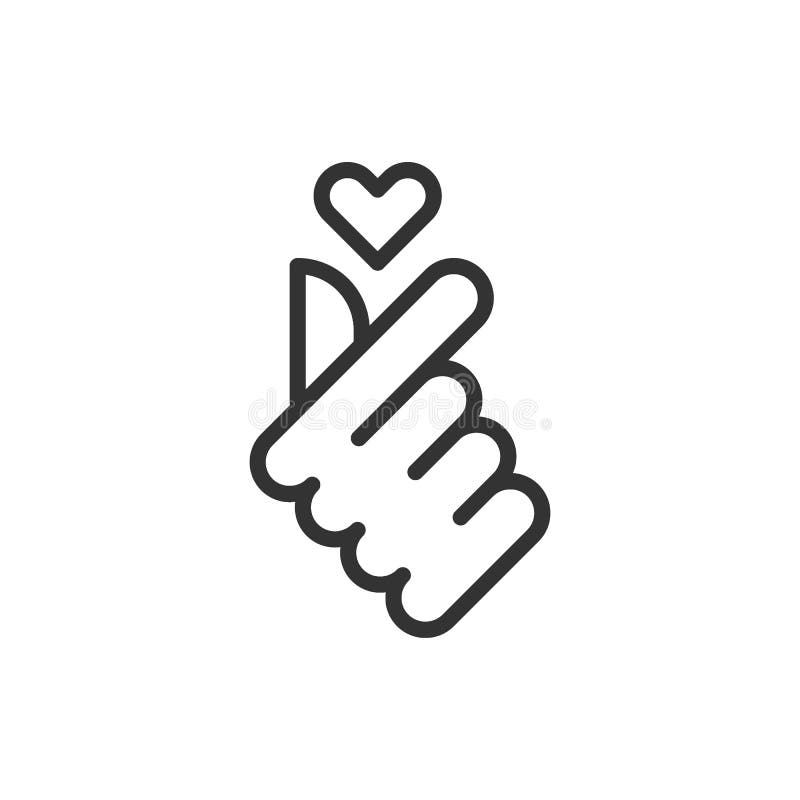 MiNi Heart Hand Love Icon or Logo Vector Stock Vector - Illustration of ...