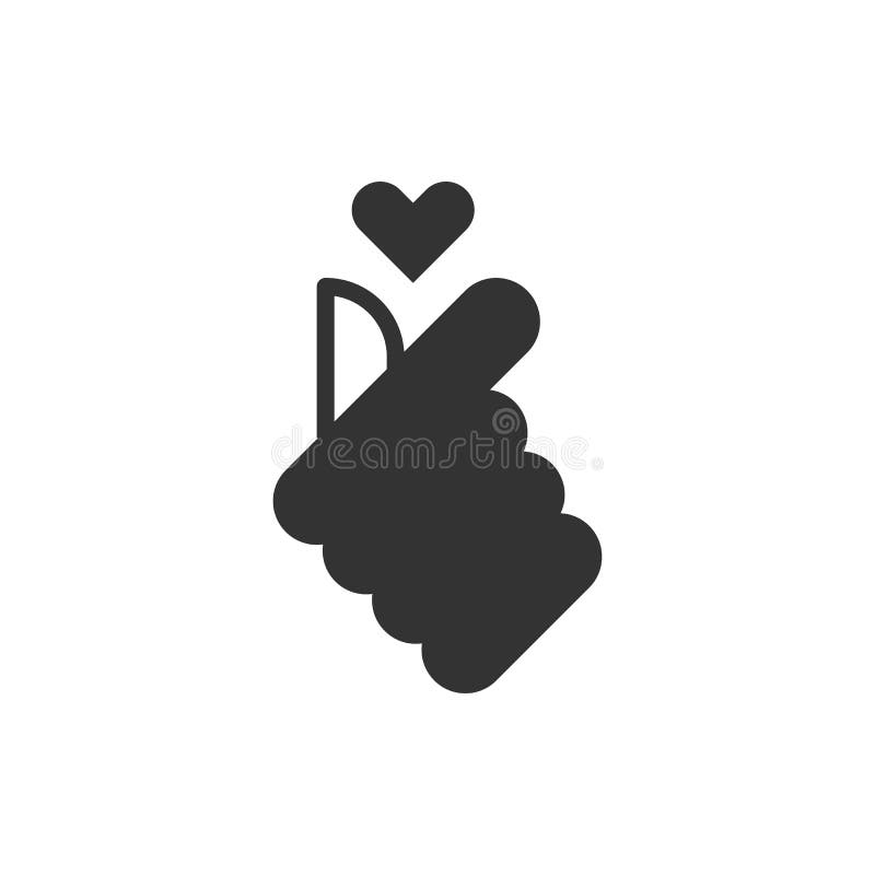 MiNi Heart Hand Love Icon or Logo Vector Stock Vector - Illustration of ...