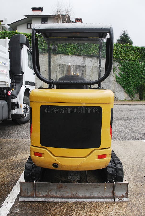 Mini Hydraulic Excavator stock photo. Image of vehicle - 44186578
