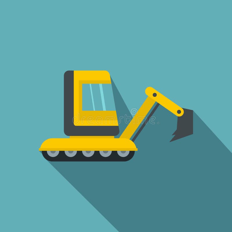 Icona Gialla Del Martello Dell'escavatore, Stile Isometrico 3d ...