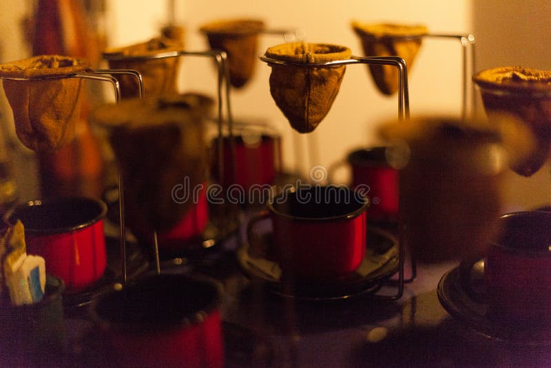 Mini Individual Coffee Colanders Stock Photo - Image of coffee, mini ...
