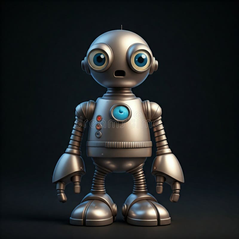 Mini Innocent Robot stock illustration. Illustration of lighting ...