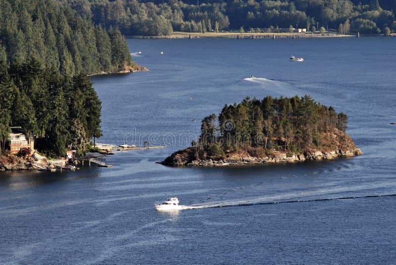 Mini island in the inlet stock photo. Image of vacation - 17402880