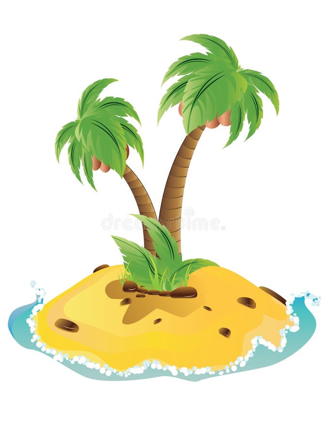 Mini Island stock vector. Illustration of sand, paradise - 44427015