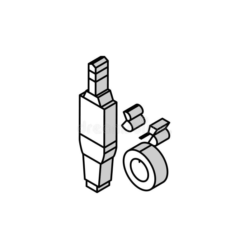 Mini Jack 3.5 Isometric Icon Vector Illustration Stock Vector ...