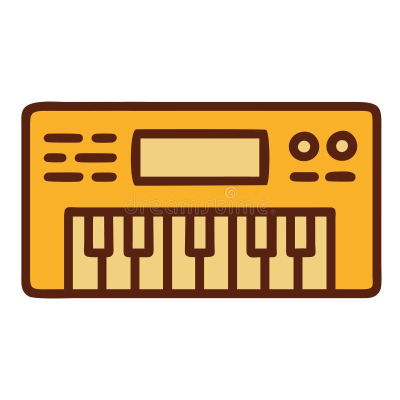 Mini Keyboard Music Instrument Stock Vector - Illustration of sound ...