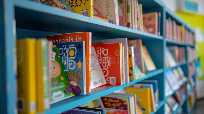 A Mini Library with a Selection of Childrens Books in Various Languages ...