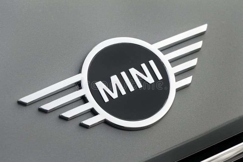 Mini logo on Mini car editorial photography. Image of logo - 143615517