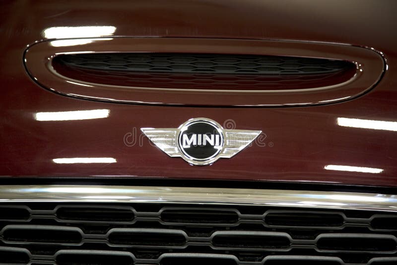 MINI logo on car editorial image. Image of logo, model - 68601610