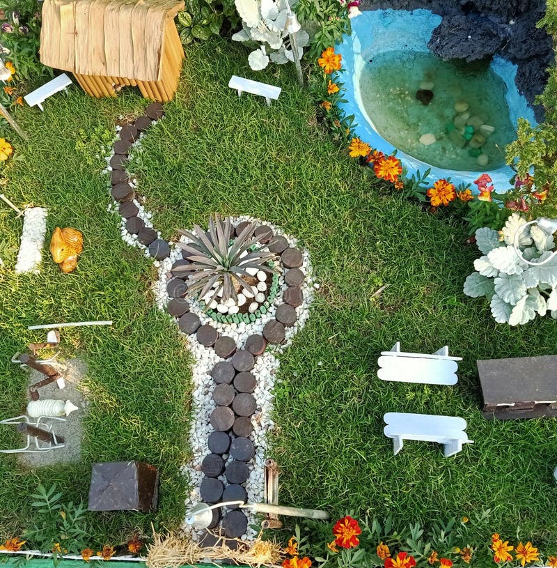 Mini Map of Park Development Project Stock Image - Image of bush, park ...