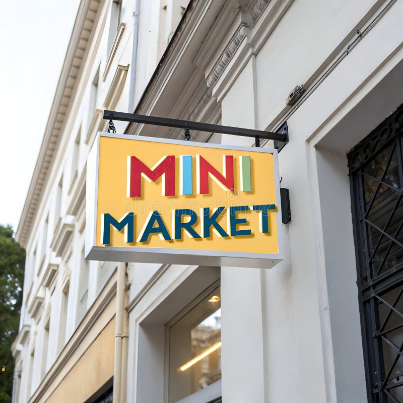 Mini Market stock illustration. Illustration of food - 357226189