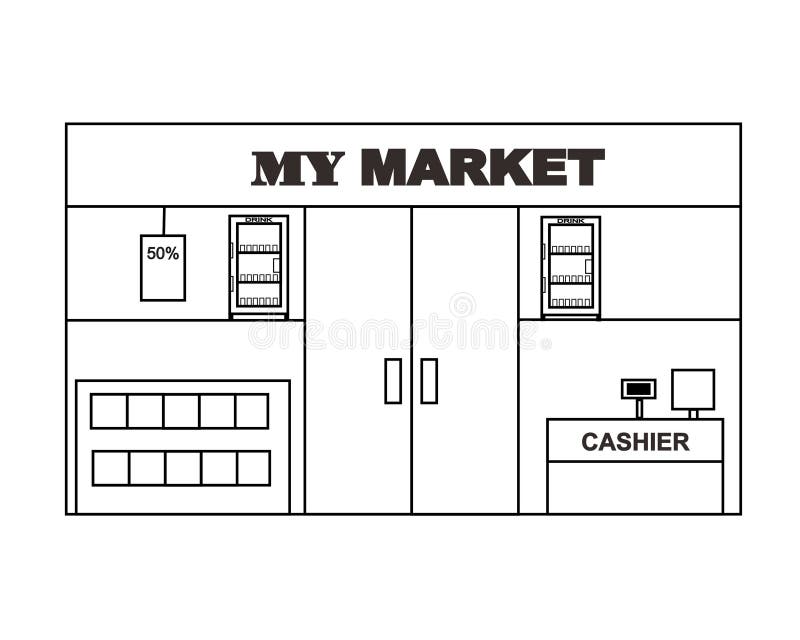 Mini Market Layout Design Vetora Ilustração Stock - Ilustração de ...