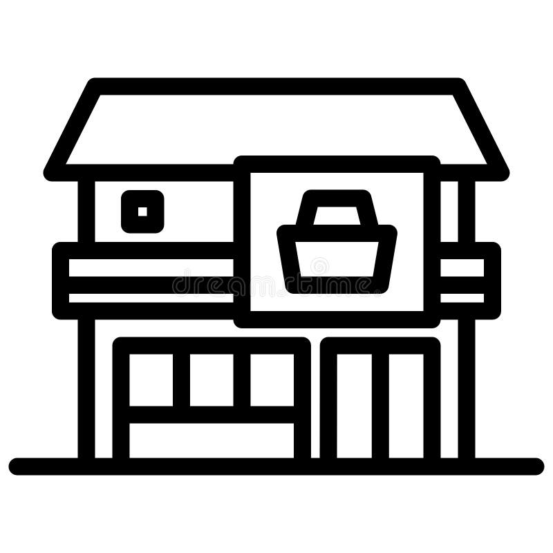 Mini Market stock vector. Illustration of door, shop - 268792977