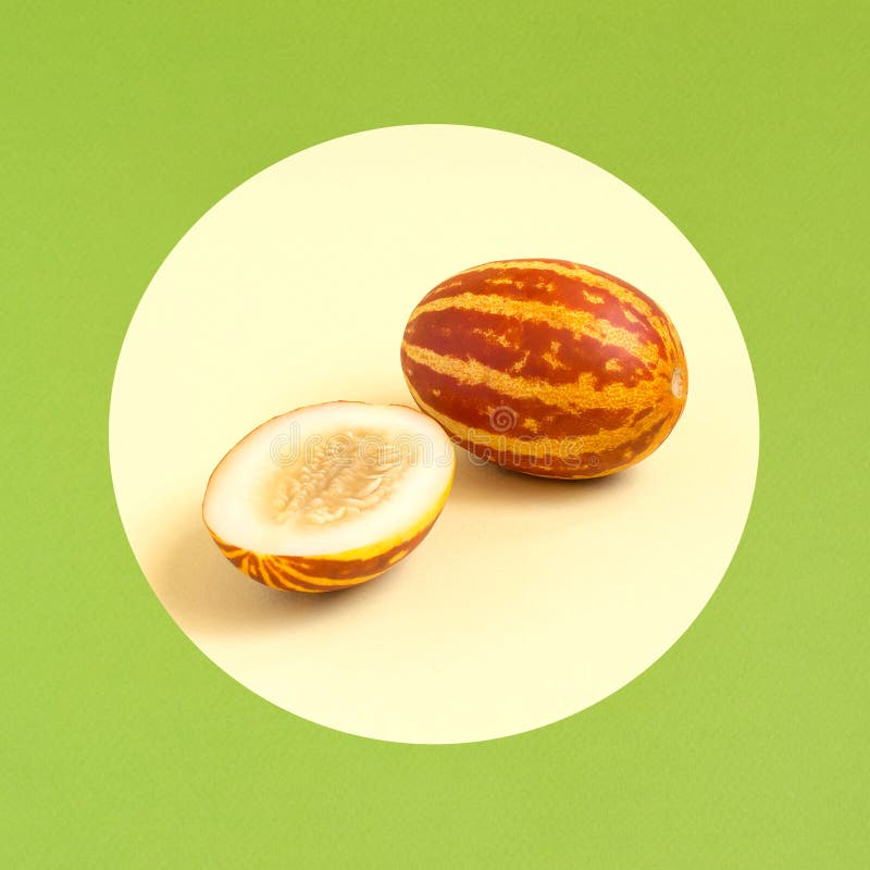 Mini- Melon Och Vattenmelon Med Randig Hud Fotografering för Bildbyråer ...