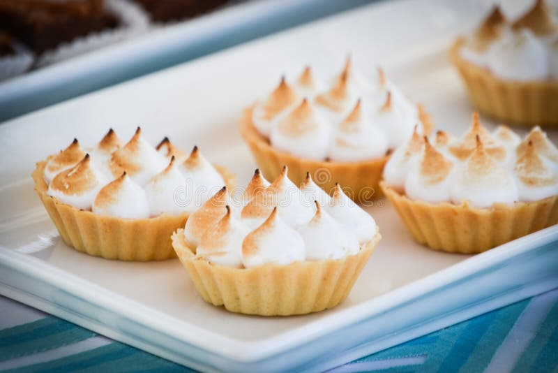 Mini Meringue Tarts stock photo. Image of dessert, cake - 58125896