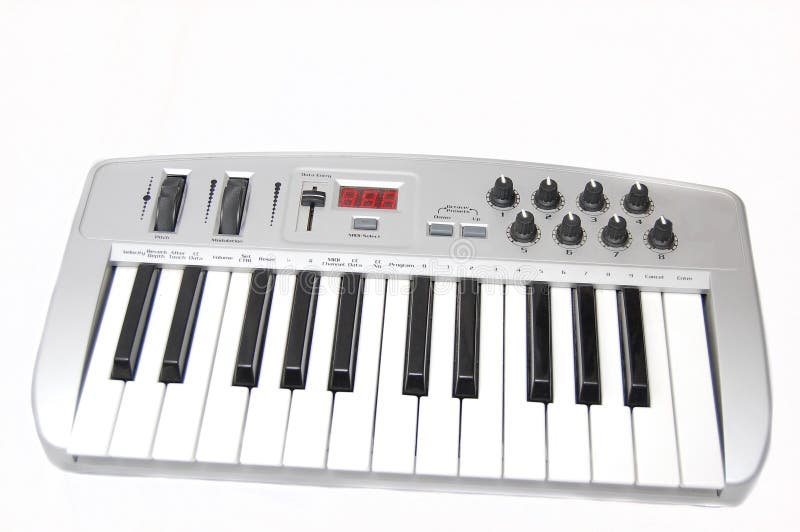 Mini Midi Keyboard Controller Stock Photo - Image of miniature, music ...