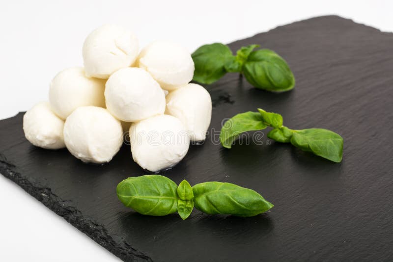 Mini mozzarella balls stock image. Image of cook, delicious - 84306729