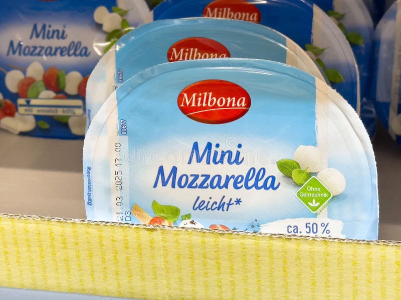 Mini Mozzarella Cheese Packaging Grocery Store Display Stock Photos ...