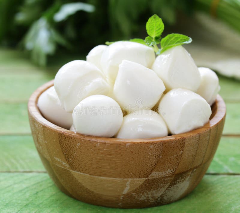Mini mozzarella cheese stock image. Image of closeup - 81393815