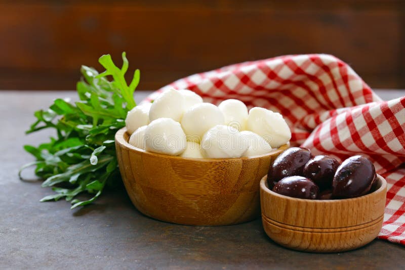 Mini mozzarella cheese stock photo. Image of appetizer - 85634932