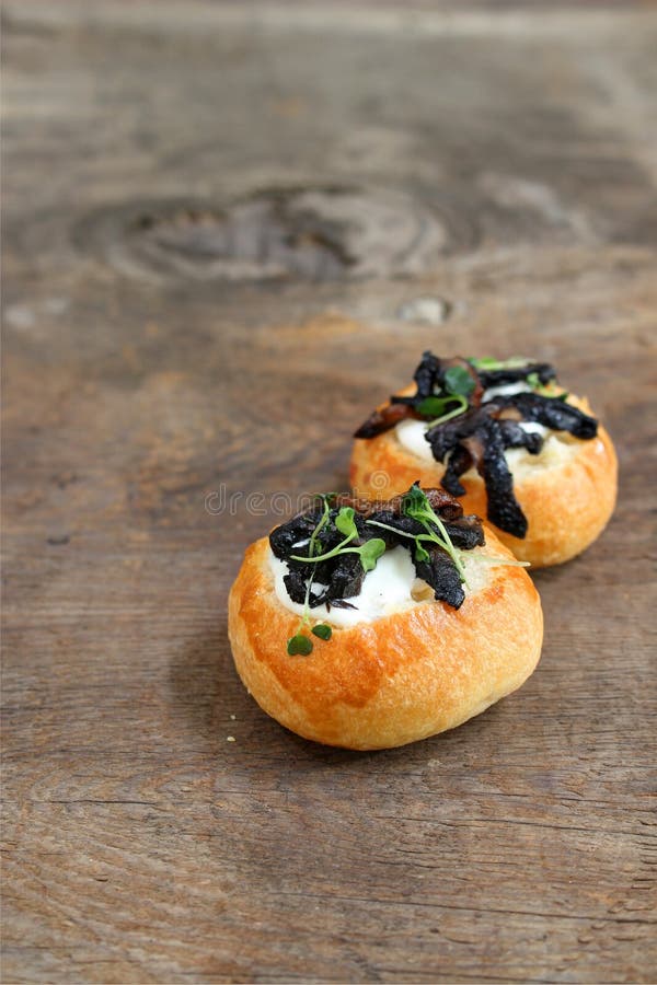 Mini mushroom bread stock photo. Image of gourmet, pastries - 62952522