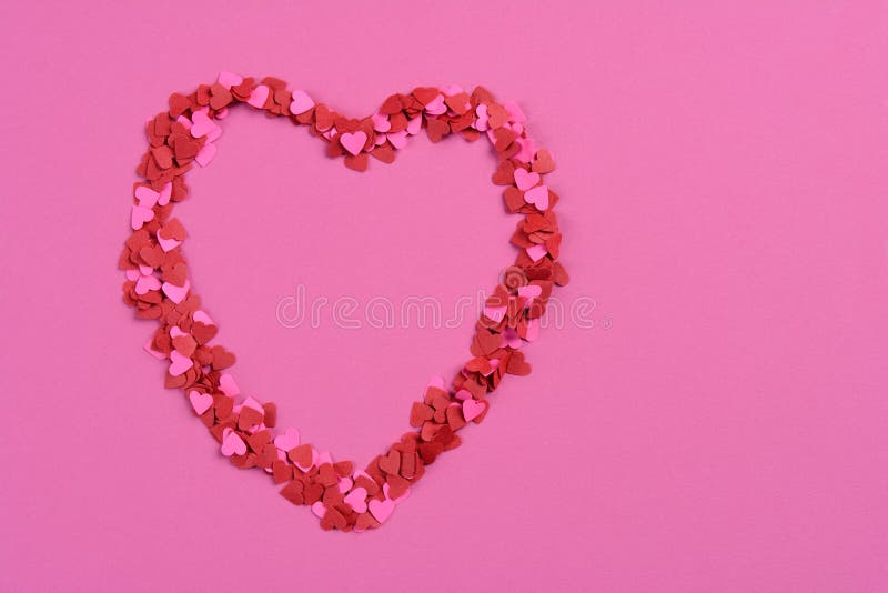 Mini Paper Hearts on Pink stock photo. Image of high - 48404562
