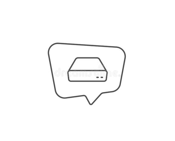 Mini Pc Line Icon. Small Computer Device Sign. Vector Stock Vector ...