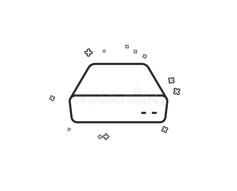Mini Pc Line Icon. Small Computer Device Sign. Vector Stock Vector ...