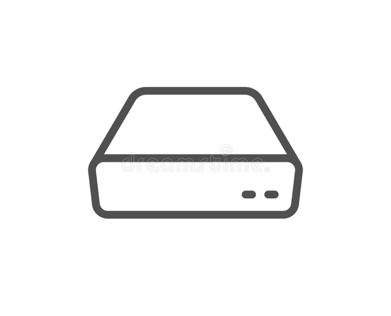 Mini Pc Line Icon. Small Computer Device Sign. Vector Stock Vector ...