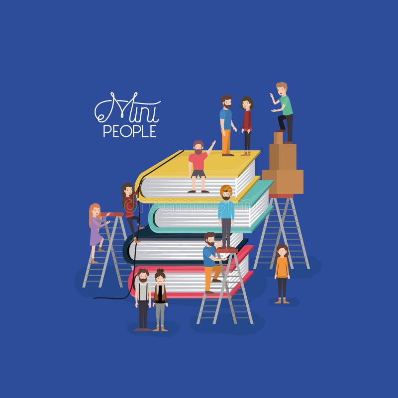 Mini People Create Idea To Success. Business Illustration Vector ...