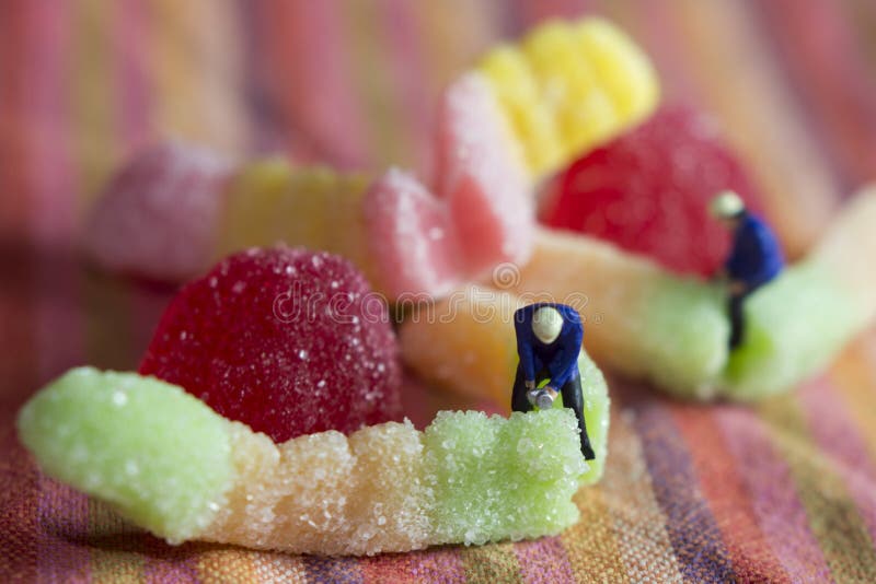 Mini people and goodies stock photo. Image of abundance - 72152204