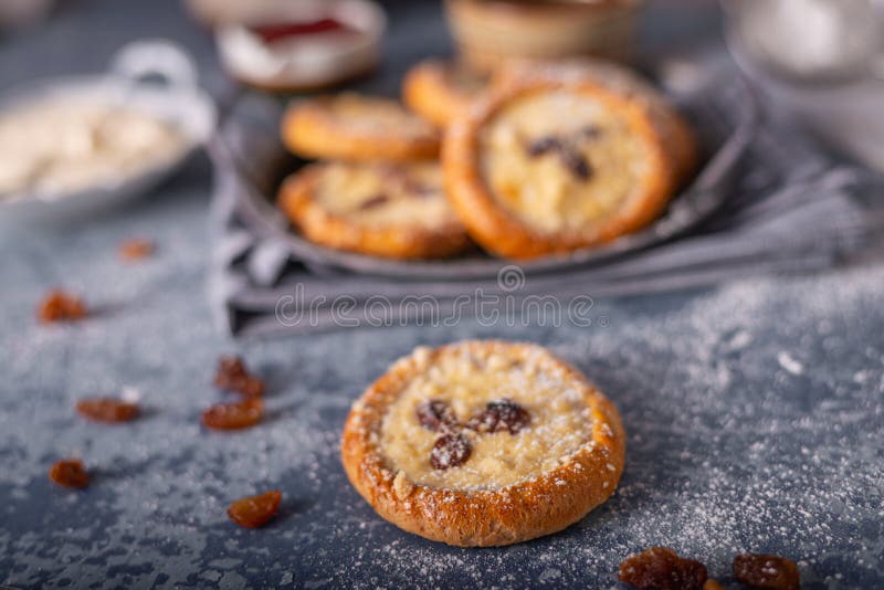 Mini pies with jam stock photo. Image of delicious, closeup - 248274826