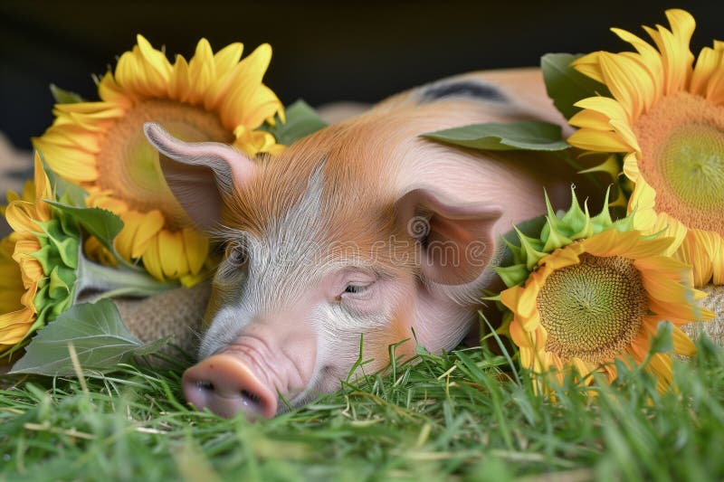 Pig Sunflowers Stock Photos - Free & Royalty-Free Stock Photos from ...
