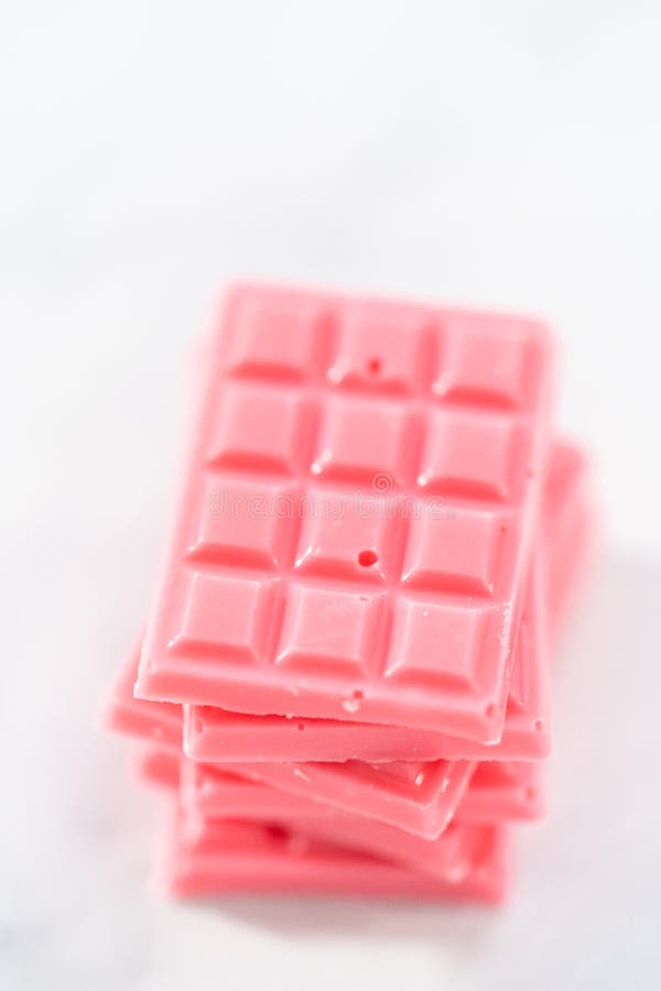 Mini pink chocolates stock photo. Image of homemade - 252987060