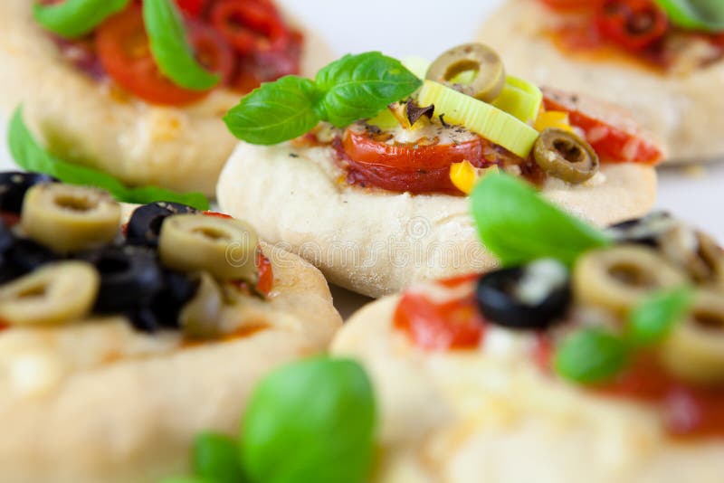 Mini Pizza stock image. Image of baked, cuisine, leek - 14904165