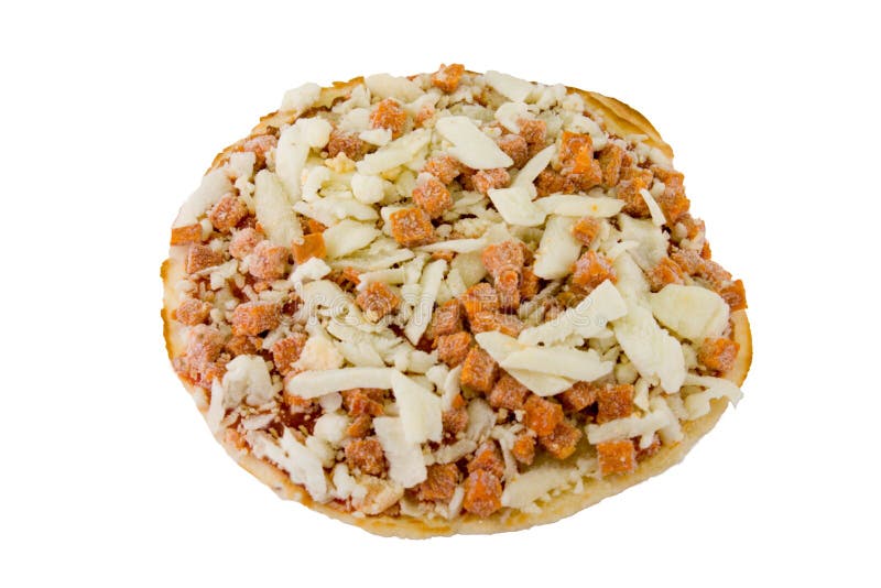 Mini Pizza Congelada En Blanco Foto de archivo - Imagen de alimento ...