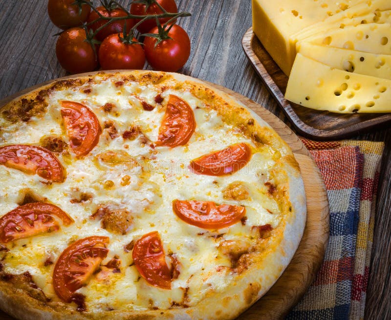 Mini pizza Margherita 5 stock photo. Image of fast, margherita - 75007664