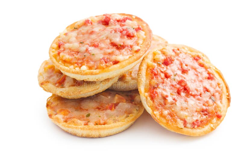 Mini pizza stock photo. Image of mozzarella, bread, isolated - 48128924
