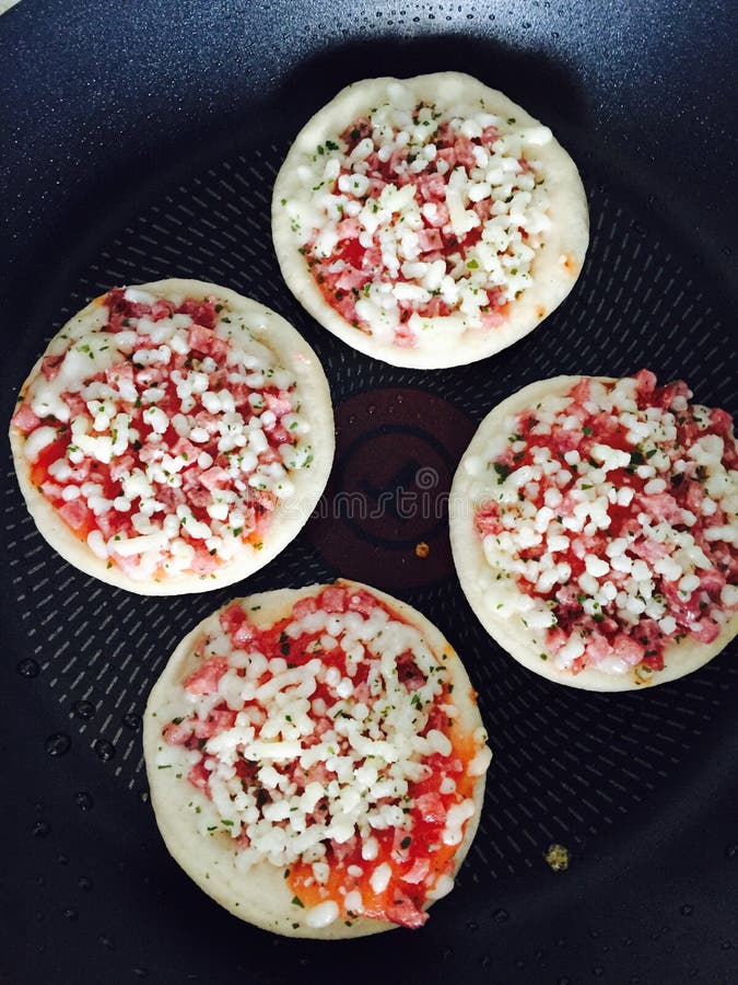 Mini pizzas stock photo. Image of crust, small, tasty - 94661992