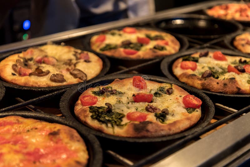 Mini Pizzas at Mercado De San Miguel Stock Image - Image of mercado ...