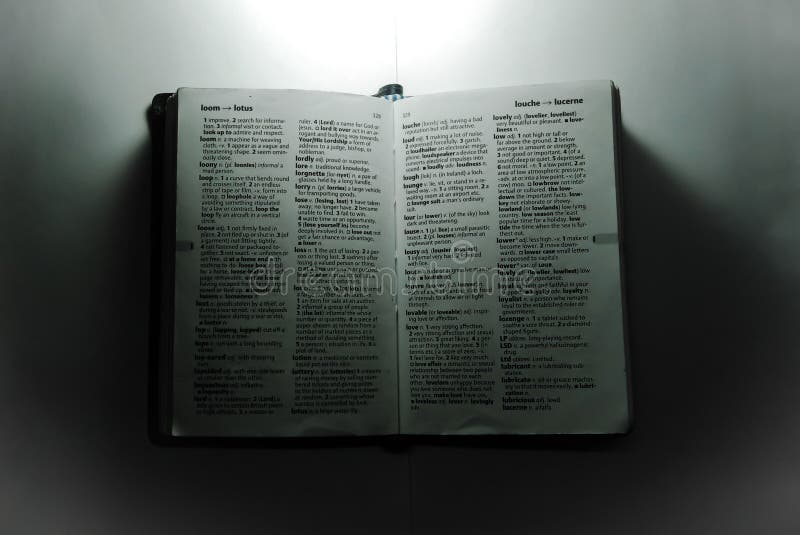 Mini Pocket Dictionary with Pages Open Editorial Stock Image - Image of ...