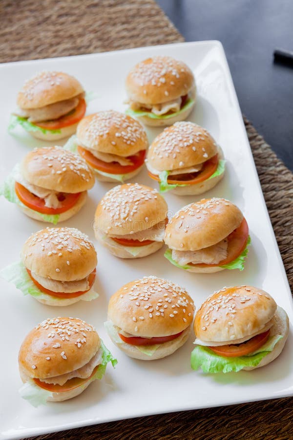 Mini pork burgers stock image. Image of selective, ready - 41126157