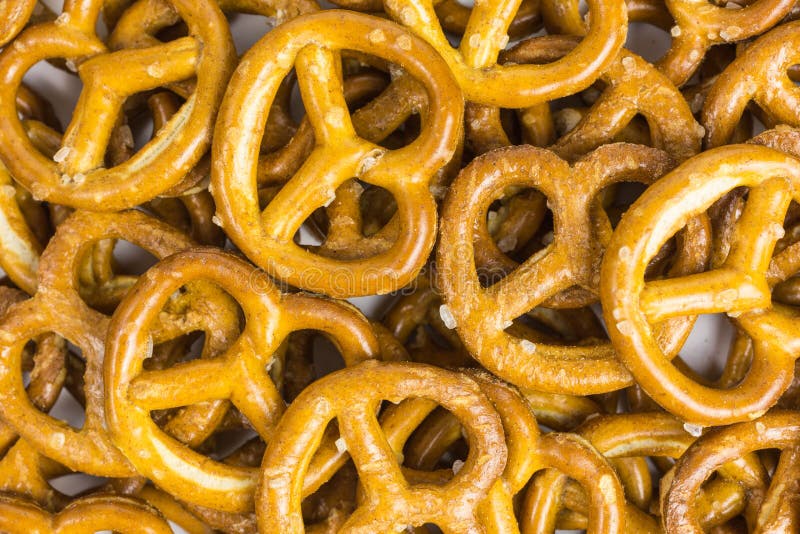 Mini pretzel background stock image. Image of brown - 198629855