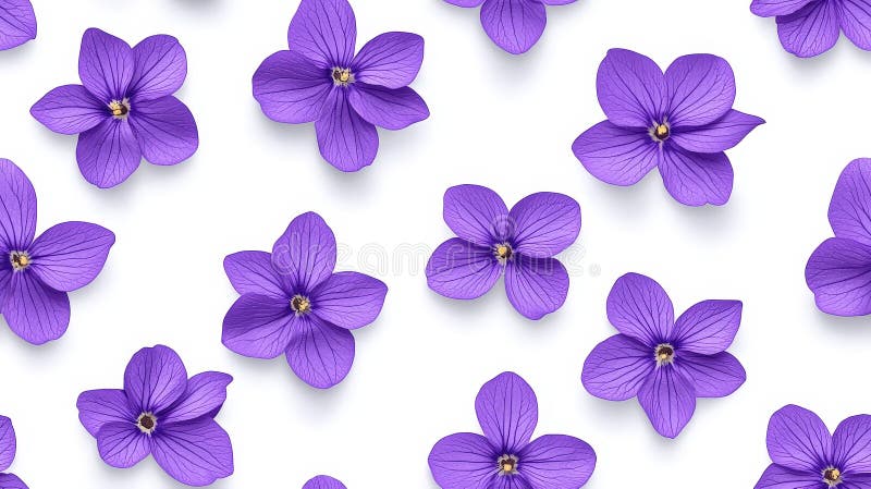 Mini Purple Violets Seamless Pattern Design Stock Illustration ...