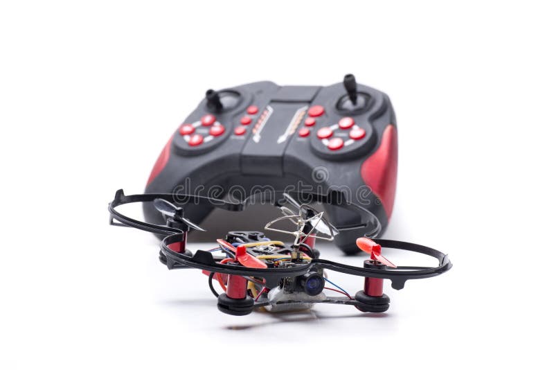 Mini Racing Drone and Controller Stock Image - Image of speed, drone ...