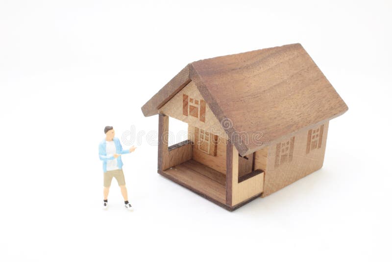 A Mini of Real Estate Agent Showing Home Stock Image - Image of deal ...