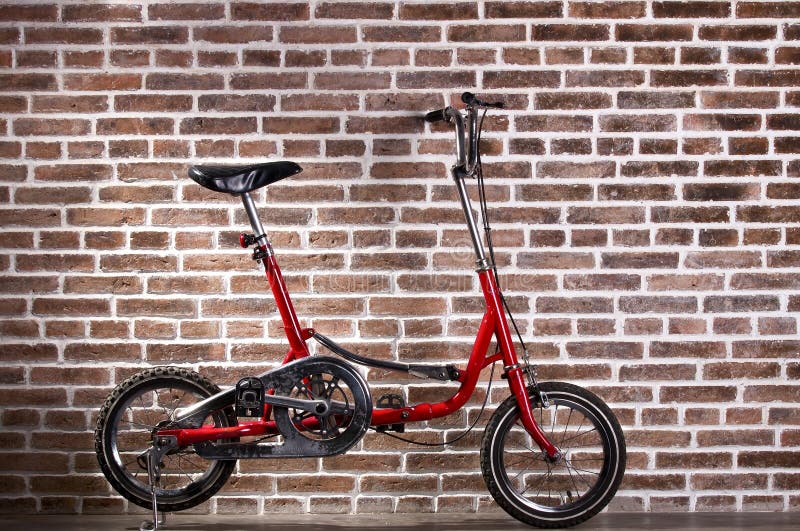 Mini red bicycle stock image. Image of bicycling, folding - 36795197