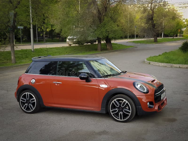 Mini car is red. stock image. Image of light, motion - 142605093